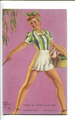 Cone On--We're Late Now-Zoë Mozert-Mutoscope Pin-Up Arcade Card | eBay