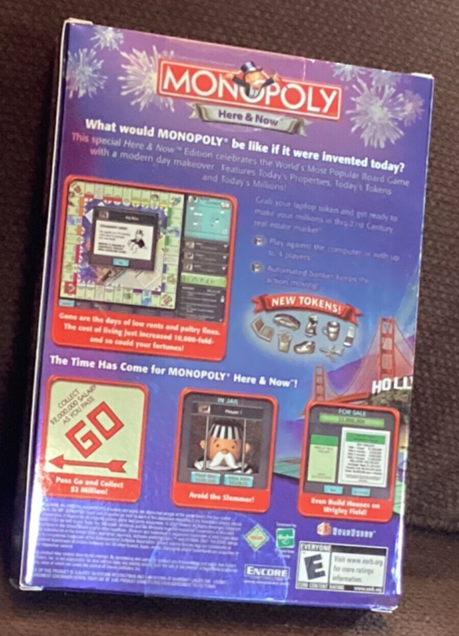 Monopoly Here & Now by Encore Software Hasbro New Sealed N 705381111801 ...