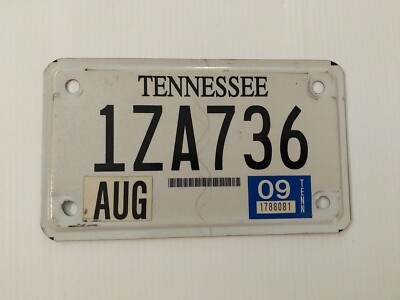 Tennessee Motorcycle License Plate Expired 2009 | eBay