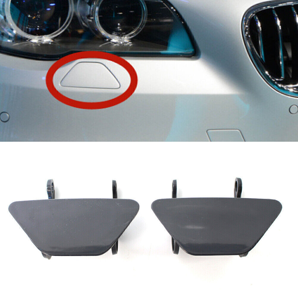 2Pc Bumper Headlight Washer Cap Cover For BMW 535i F10 F18 2011-13 ...