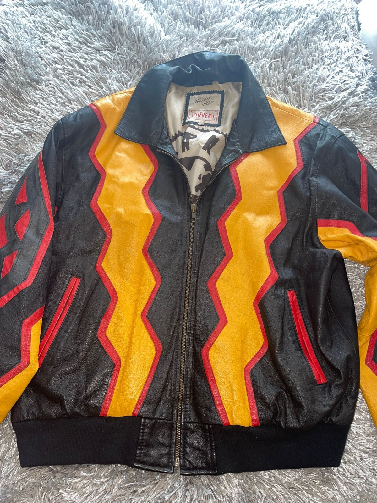Vintage Michael Hoban Jacket WhereMI HOBO NATION Tribal Bomber Leather ...
