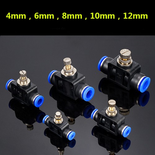Pneumatic In Line Speed Flow Restrictor Valves Tube Hose Push-in ...