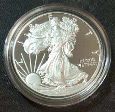2015 Silver American Eagle One Dollar Proof Coin w/Box & COA | eBay