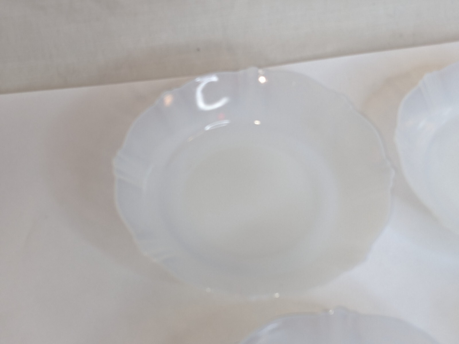 6x Monax AMERICAN SWEETHEART Cereal Bowls 5 7/8" White Depression Glass ...