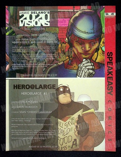 2020 Visions + Hero@Large Speakeasy Comics 2005 Print Magazine Ad Poster ADVERT | eBay