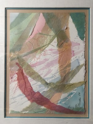 Henry Howells Original Abstract Floral Watercolor Framed & Signed 87 ...