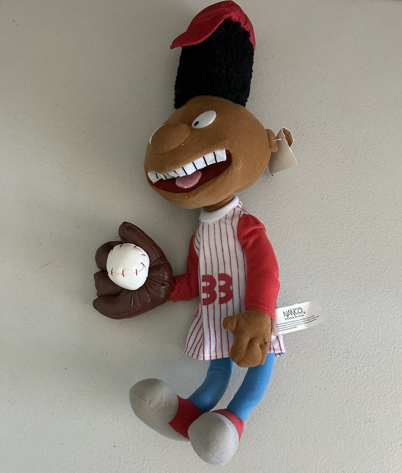 Vtg HEY ARNOLD 17" GERALD DOLL PLUSH NANCO NICKELODEON 2002 STUFFED ...