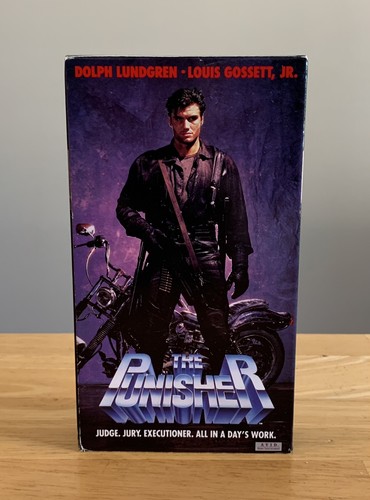 The Punisher VHS 1994 Dolph Lundgren Louis Gossett Jr Marvel Video VTG ...