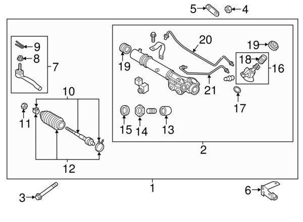 D8520-1LA1D Nissan Socket kit-tie rod, outer D85201LA1D, New Genuine ...