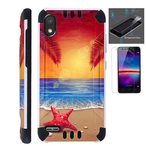 COMBAT for TCL A2X A2 Phone Case Cover + SCREEN PROTECTOR / SUNSET ...