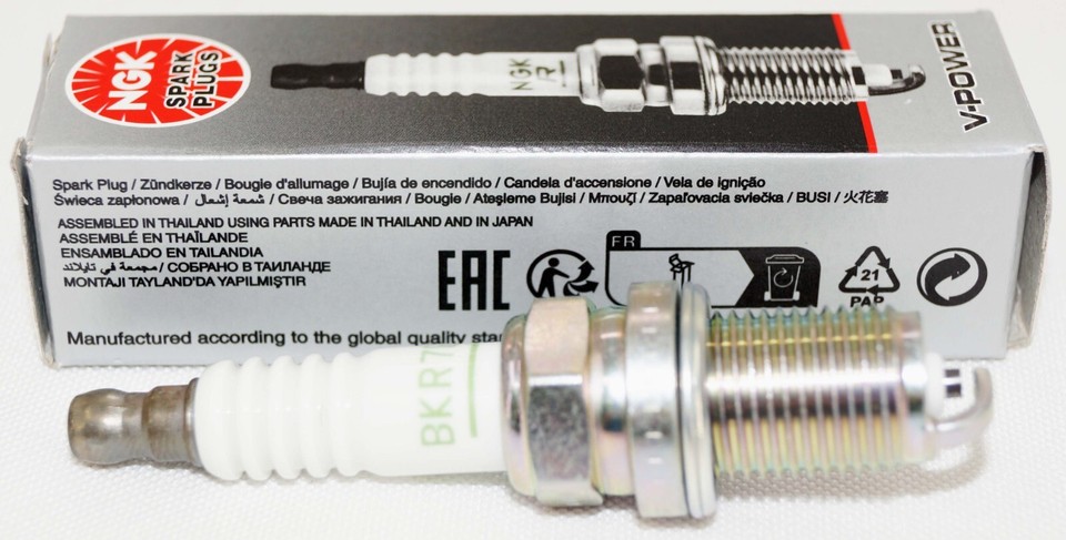 Set of 8 Genuine NGK 4644 Solid Tip Spark Plug V-Power BKR7E | eBay