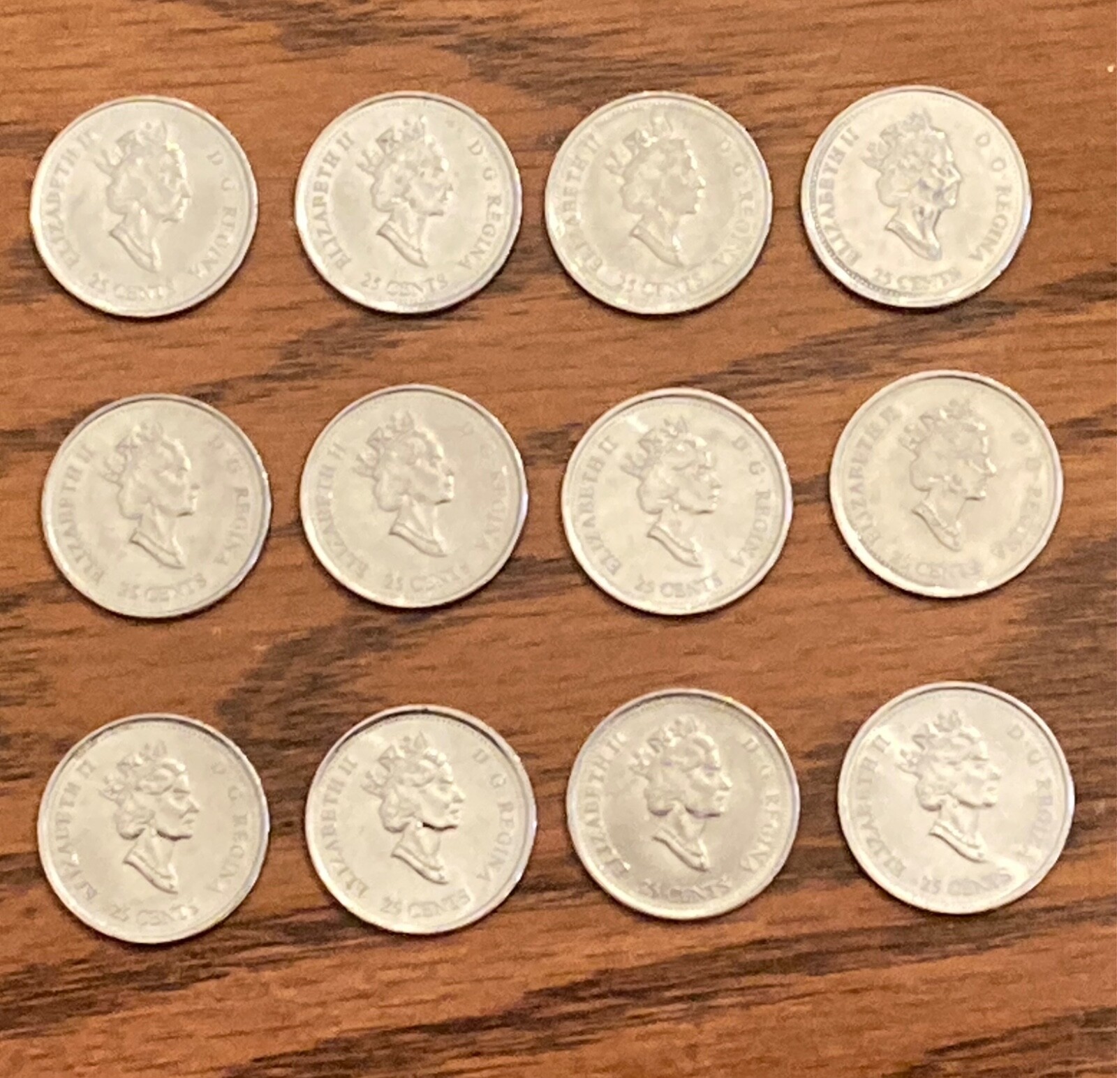 Set of 2000 Millennium Canada 25 cents quarters **combined shipping ...