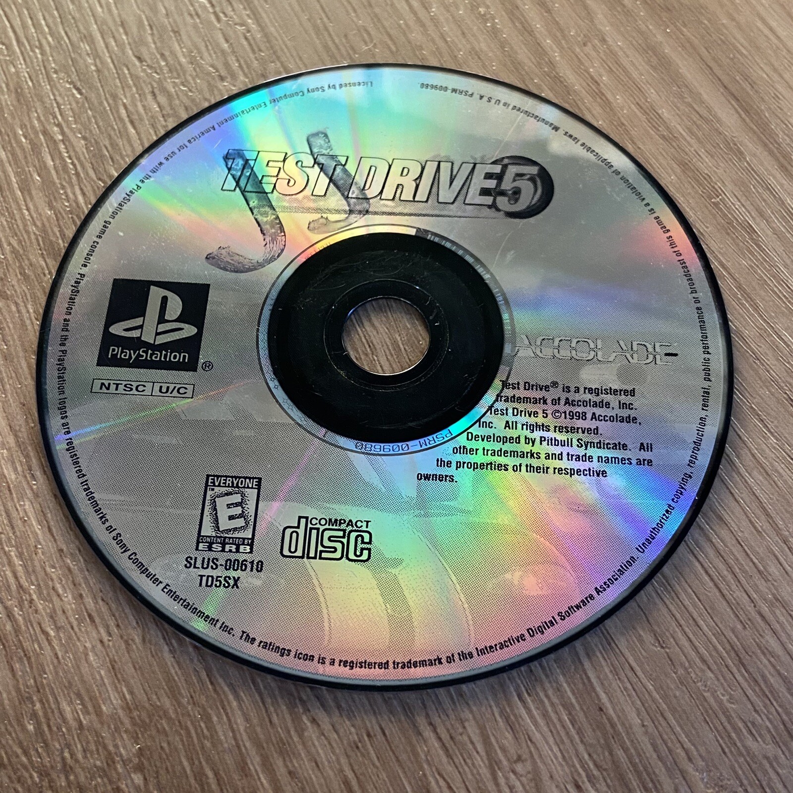 Test Drive 5 (Sony PlayStation 1 PS1 1998) Video Game Disc Only Driving ...