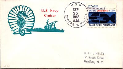 9.25.1963 - US Navy Cruiser - USS Canberra - F40162 | eBay