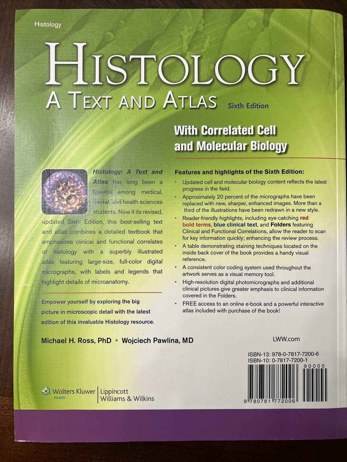 Histology : A Text and Atlas - With Correlated Cell and Molecular ...