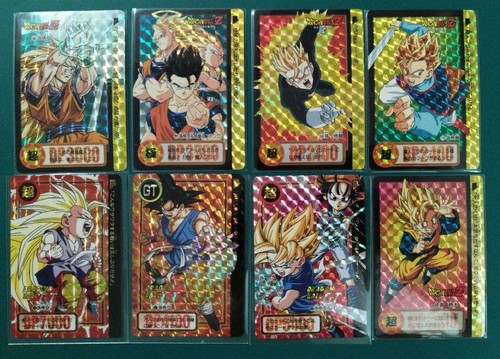 Dragon Ball Carddass Kira Card Set of 8 Rare Goku Gohan Goten Pan Used ...