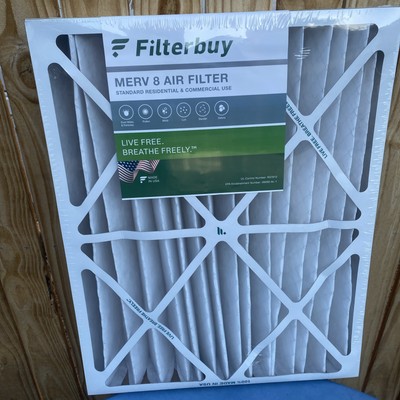Filterbuy 20x25x4 Air Filters, Replacement for HVAC AC Furnace (MERV 8 ...