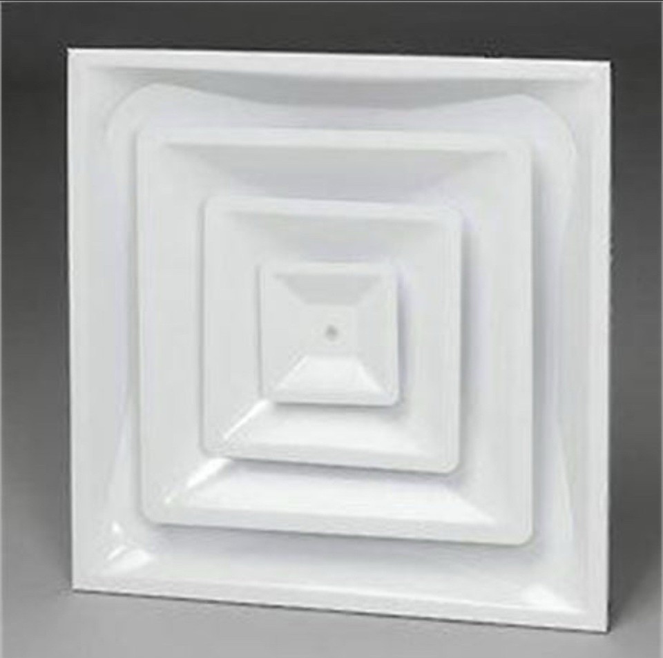 Drop Ceiling HVAC Supply Grille - for T-Bar Lay-in - 2 Coned - 24" x 24 ...