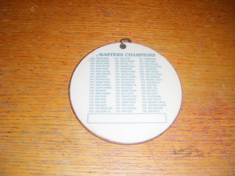 1997 MASTERS BAG TAG TIGER WOODS FIRST MASTERS WIN | eBay