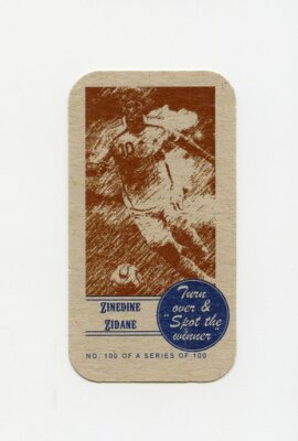 #TN24984 ZINEDINE ZIDANE Magic Ink Unused Soccer Game Card | eBay