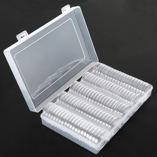 100PCS Australian Coin Collection Cases Capsules Holder Round Storage ...
