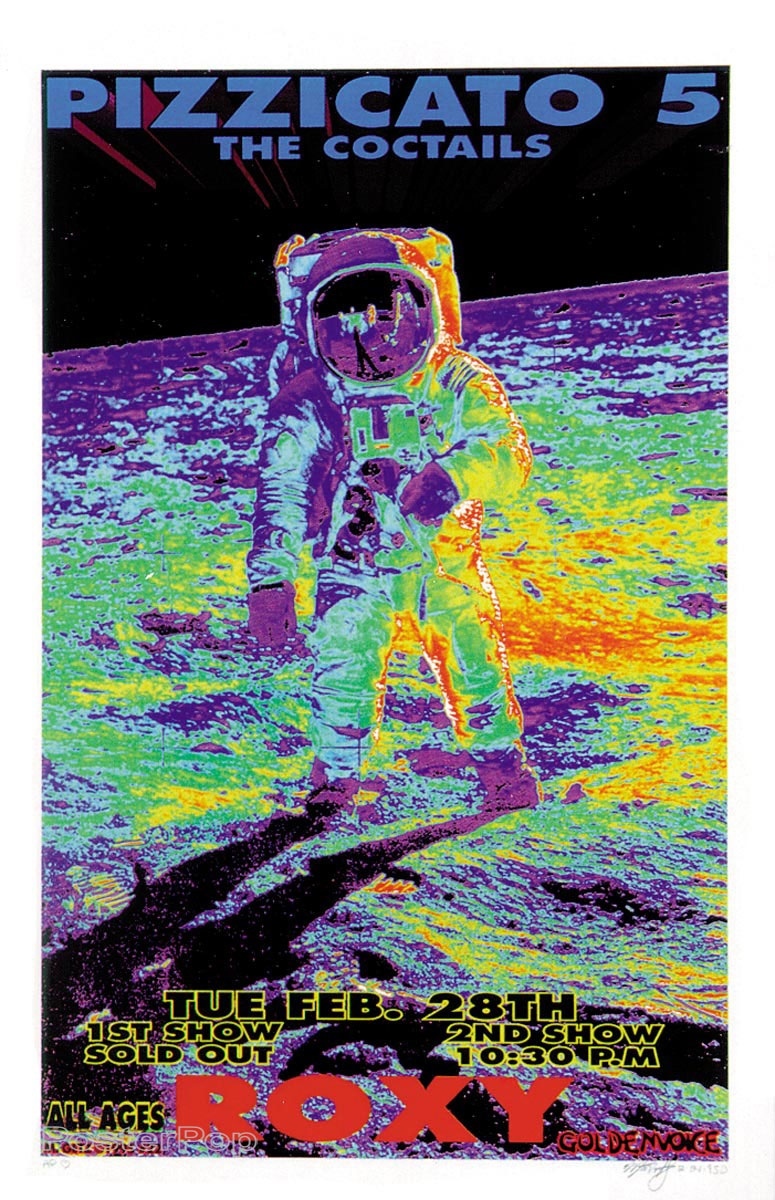 PIZZICATO 5 1995 Roxy LA Silkscreen Concert Poster Signed M.Getz Mint ...