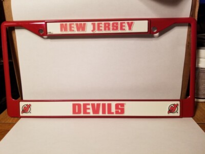 NHL New Jersey Devils Red Colored Chrome License Plate Frame | eBay