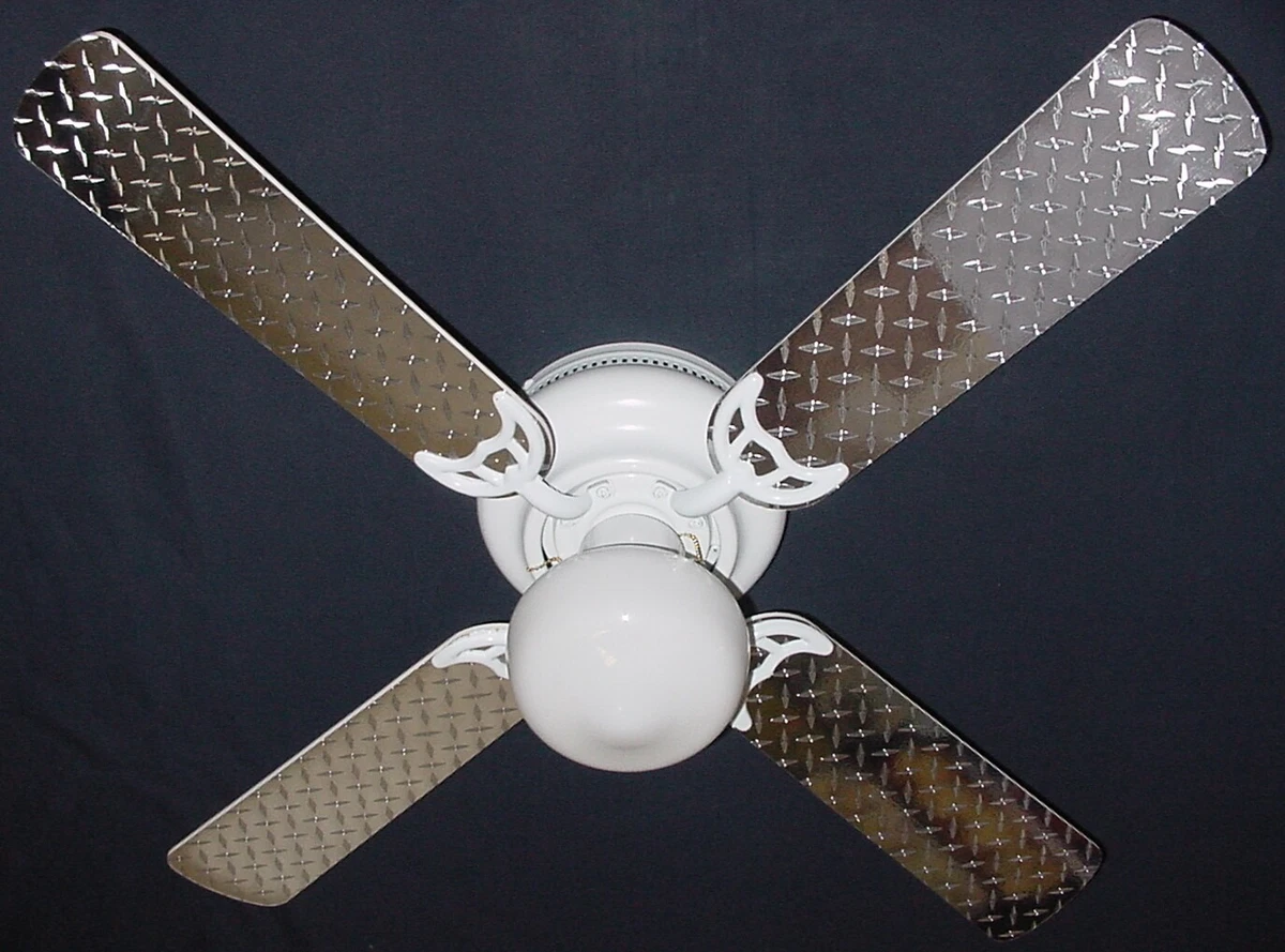 Garage Ceiling Fan Diamond Plate | Shelly Lighting