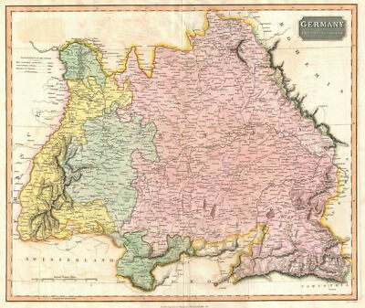 1816 Thomson Map of Germany south of the Mayne River | eBay