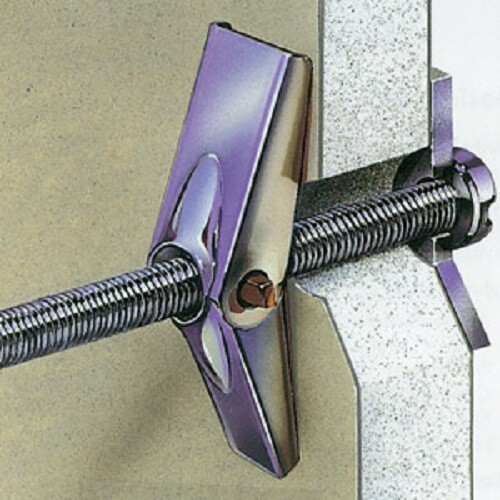 HOLLOW WALL PLUGS Spring Toggles Plasterboard Fixings Dry Walls M3 M5 ...