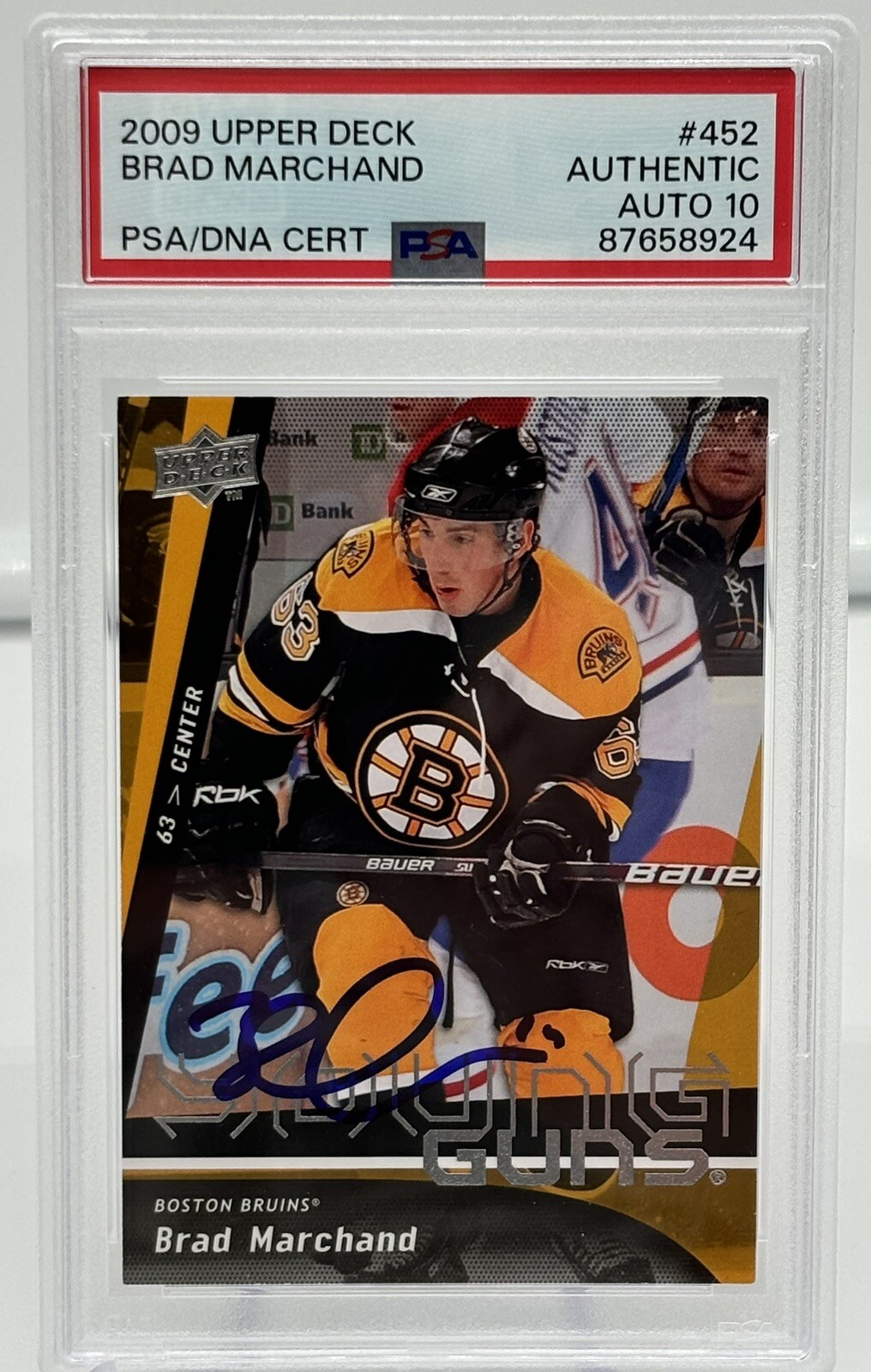 BRAD MARCHAND Signed 2009 Young Guns RC #452 PSA 10 GEM MINT AUTOGRAPH ...