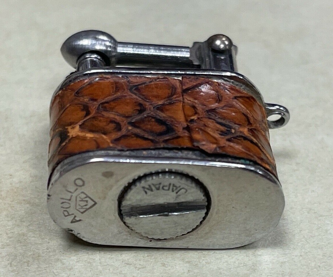 VINTAGE MINIATURE APOLLO POCKET CIGARETTE LIGHTER LIFT ARM PETROL CHAIN ...
