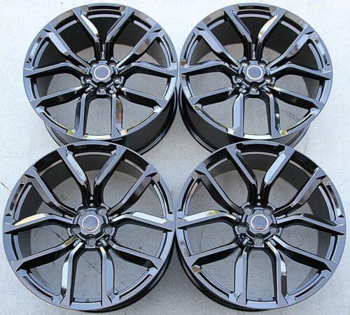 SET(4) 24" 24X9.5 5X120 BLACK WHEELS FIT RANGE ROVER HSE SPORT SVR LR3 ...