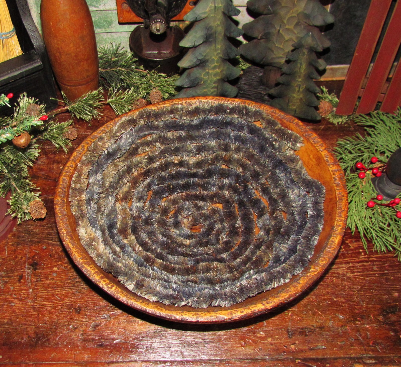 Rare ANTIQUE Vtg 1930's CHRISTMAS TREE Blue Cellophane GARLAND 5 Yds x ...