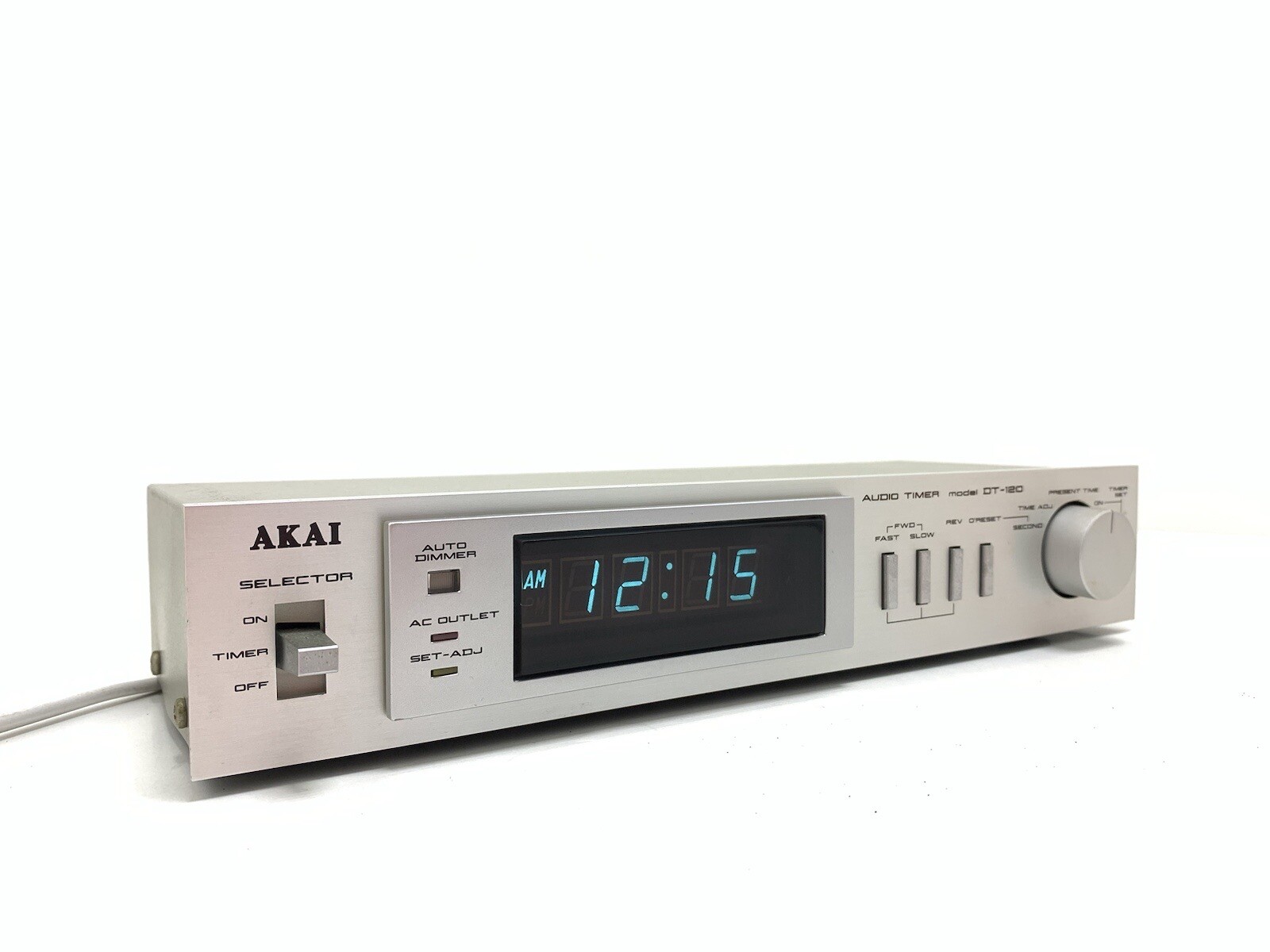 AKAI DT-120 Audio Digital Timer Blue Display Vintage 1981 WORK 220Volts ...