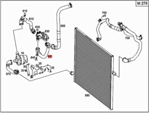 Genuine MERCEDES X222 A217 C217 S-CLASS W222 Coolant hose 2225010893 | eBay