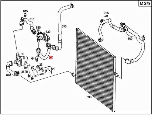 Genuine MERCEDES X222 A217 C217 S-CLASS W222 Coolant hose 2225010893 | eBay