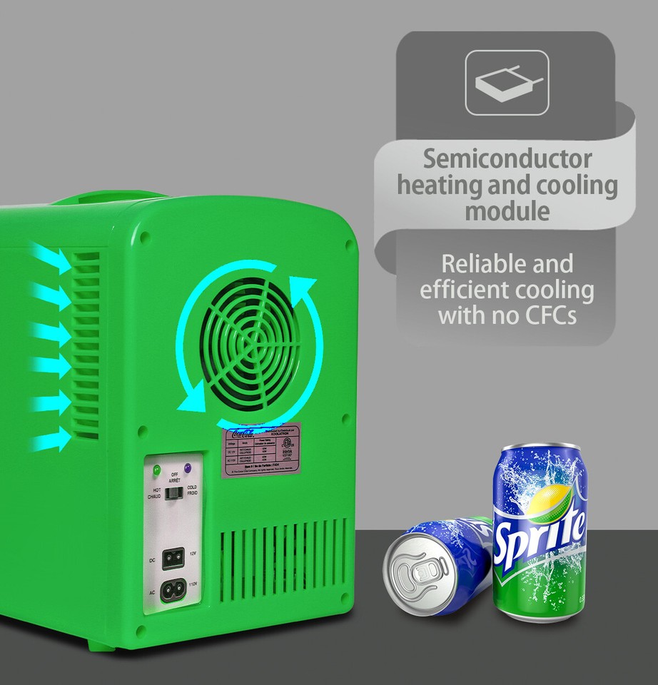 Green Sprite Lime Soda Coca Cola Mini Fridge Compact Personal ...