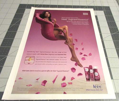 Veet 2000s Print Advertisement 2010 Smooth Skin Legs Velvet Rose Petals ...