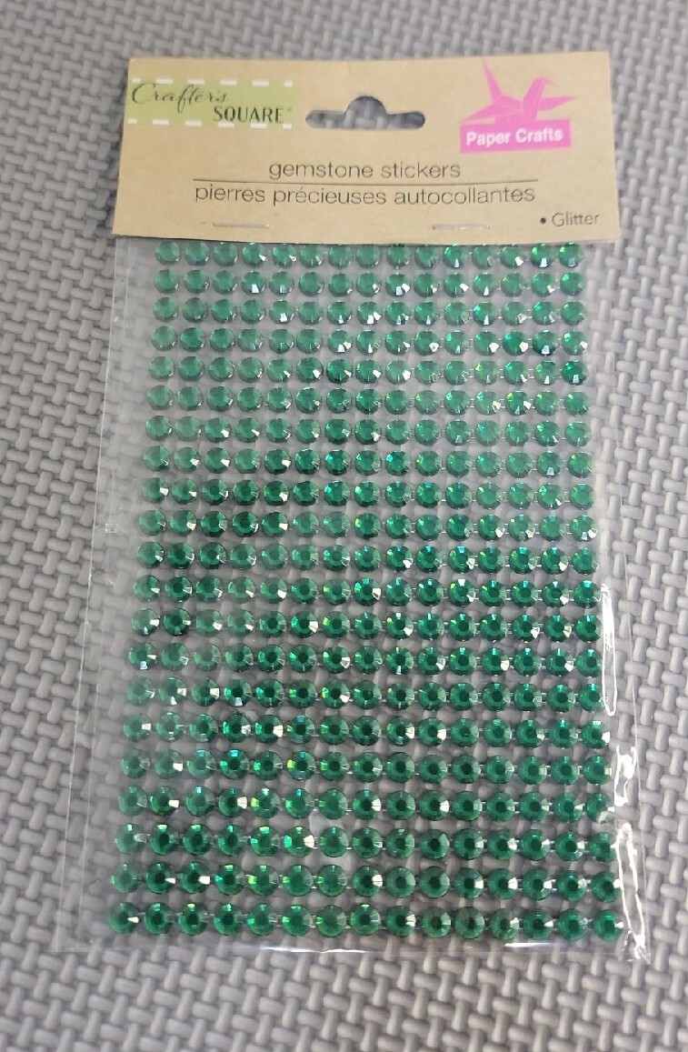 GEMSTONE Sticker Embellishments Crafters Square Scrapbook - Green | eBay