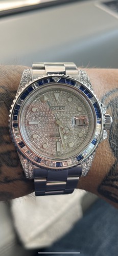 Rolex GMT-Master II Steel Diamond Dial Sapphire /Diamond Bezel 40mm ...