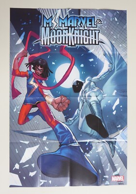 Ms. Marvel and Moon Knight 24" x 36" Poster - Sara Pichelli - Marvel ...