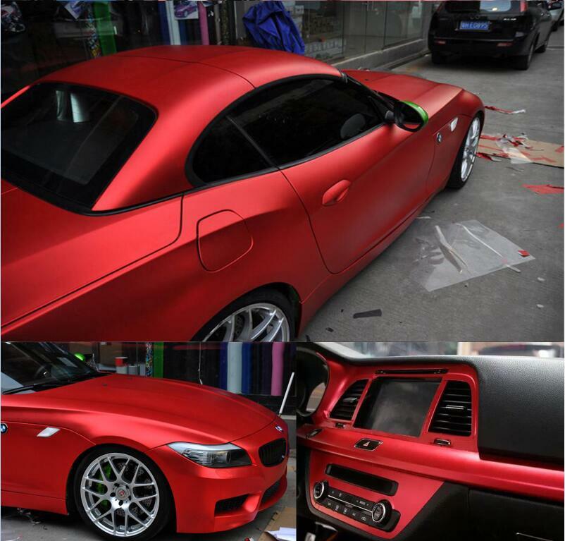 Car Metallic Matte Chrome Satin Vinyl Vehicle Wrap Film Graphics Air ...