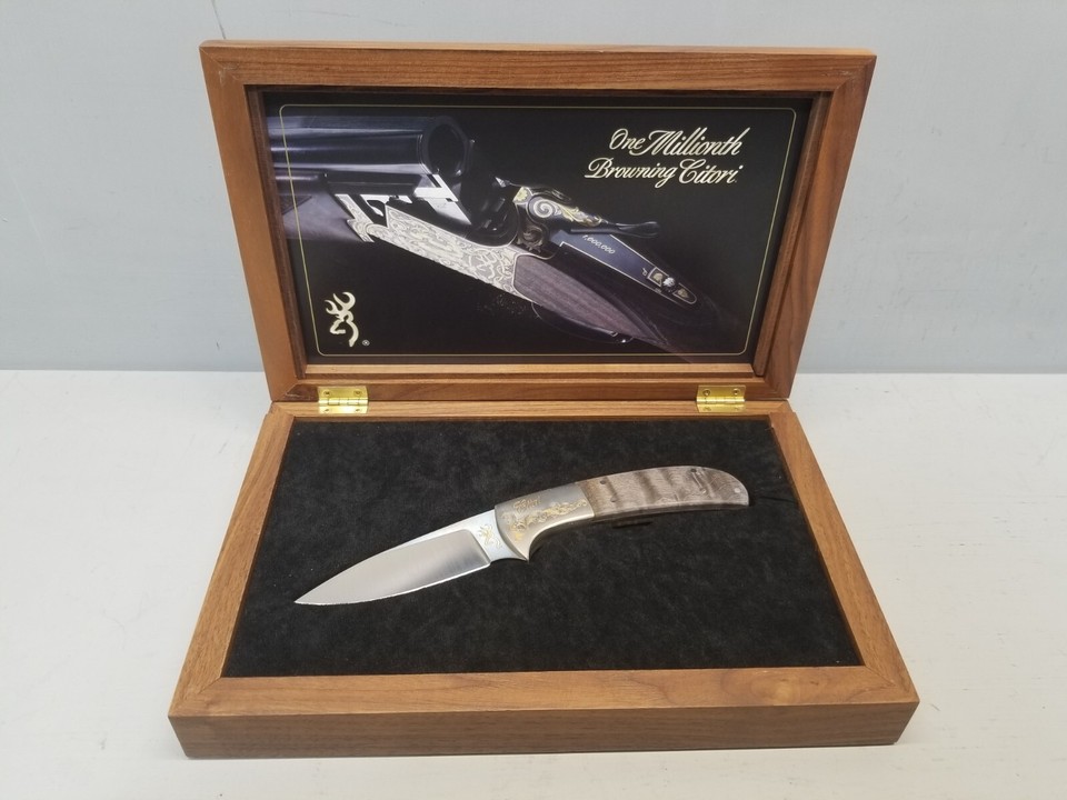 Browning One Millionth Citori Commemorative Knife With Wooden Case | eBay
