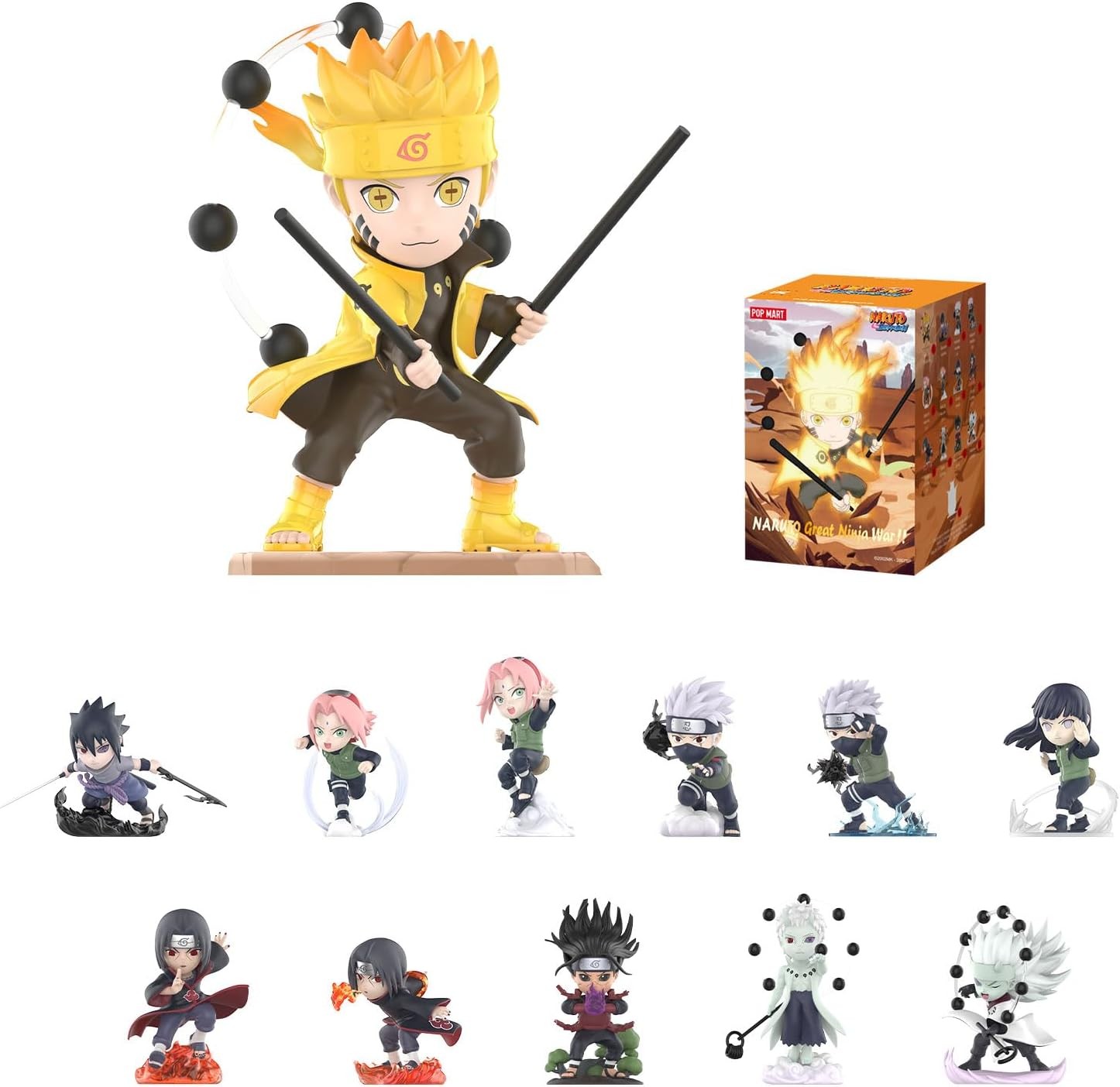 POP MART Naruto Ninkai Taisen Series Figures, Blind Box Figures, Random ...