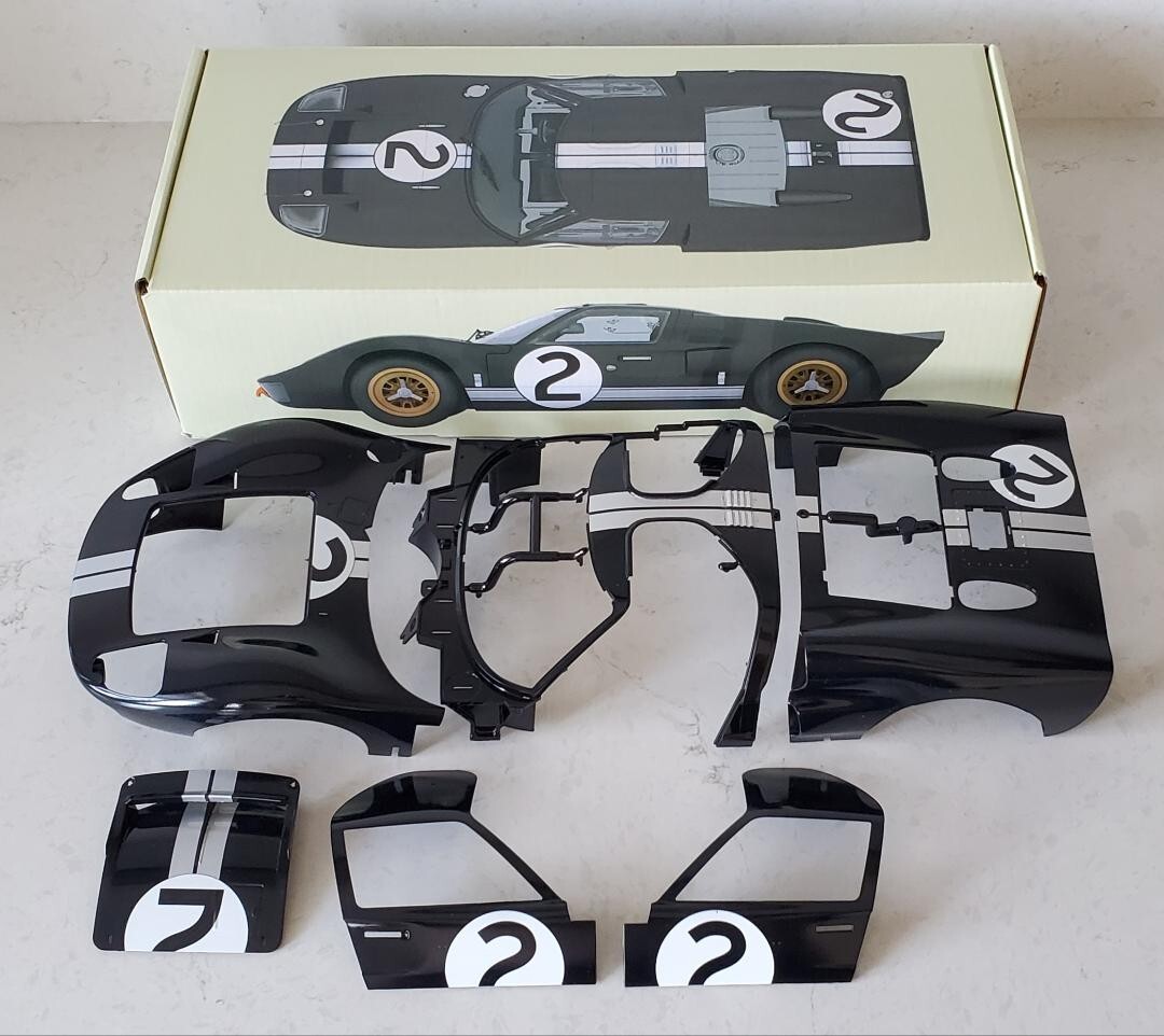 1/12 MENG FORD GT40 MkII '66 FACTORY PREPAID BODY PARTS n tamiya fujimi ...