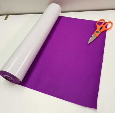 1 Metre x 450mm wide roll of PURPLE STICKY BACK SELF ADHESIVE FELT ...