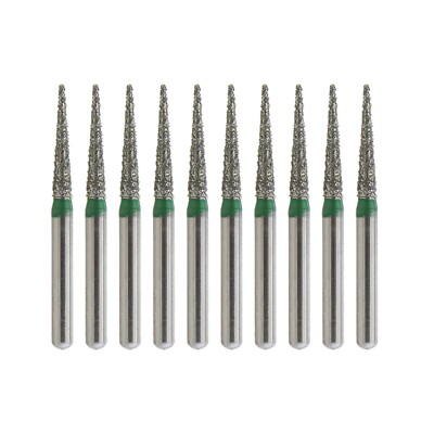 Dental Diamond Burs FG 856/016C Round End Taper Coarse Grit Green High ...