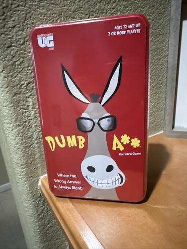 Dumb Ass Dumb A** The Card Game 2023 University Games Metal Tin Brand ...
