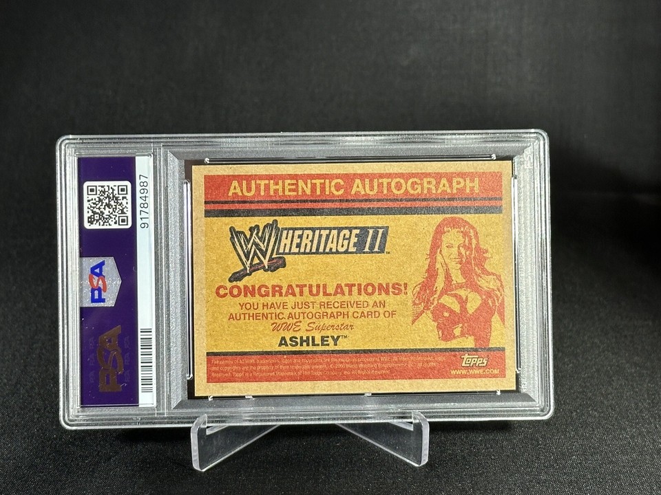 2006 Topps WWE Heritage II ASHLEY Autograph Auto! PSA 9 POP 1 (Non ...